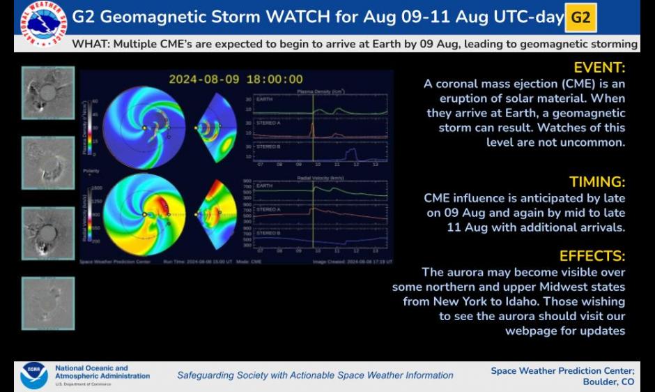 G2 (Moderate) Geomagnetic Storm Watch for 09-11 Aug | NOAA / NWS Space ... G2 (Moderate) Geomagnetic Storm Watch for 09-11 Aug | NOAA / NWS Space ...
